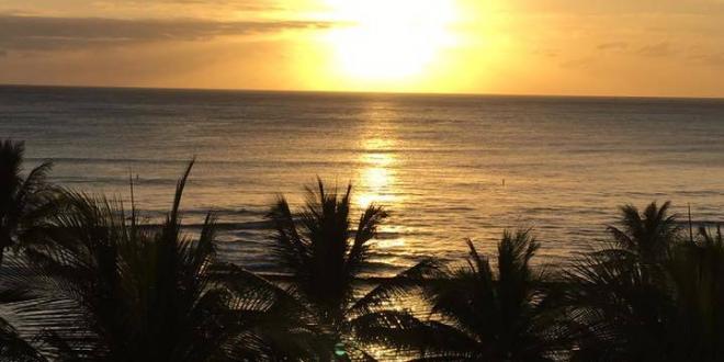 Aloha Friday Photo: Balcony view with a sunset - Go Visit Hawaii